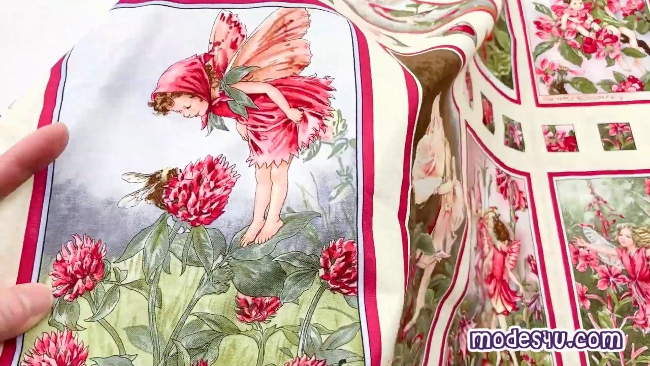 Blossom Fairies Panel fairy tale fabric Michael Miller - YouTube