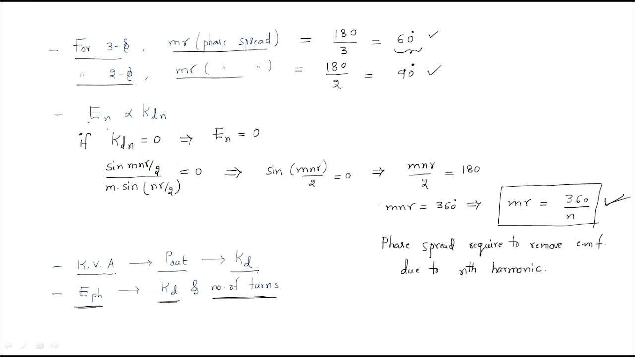 Concentrated Winding | Distribution factor - 2/2 | Synchronous Machines | Lec-11 - YouTube