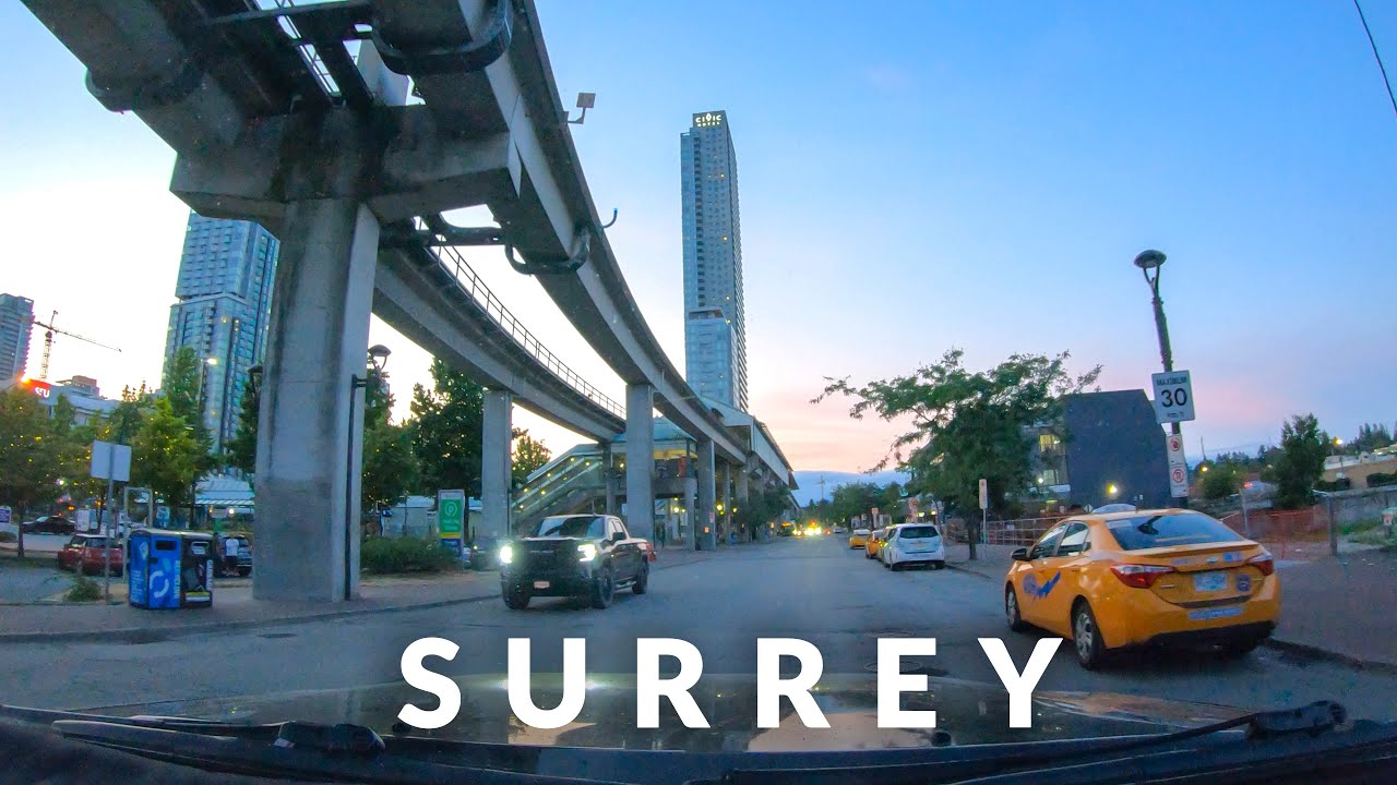 Surrey Downtown Drive 4K - British Columbia, Canada - YouTube