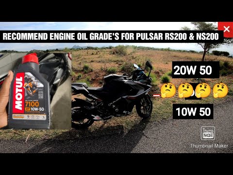 RECOMMEND ENGINE OIL GRADE'S FOR BAJAJ PULSAR RS200 & NS200 - YouTube