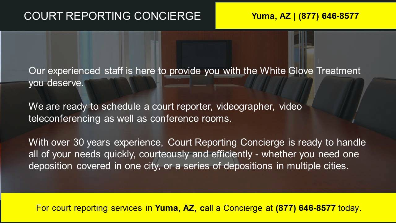 Court Reporter Yuma, AZ | (877) 646-8577 | - YouTube