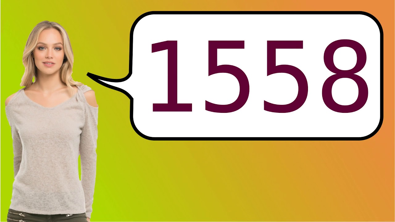 How to say '1558' in French? - YouTube