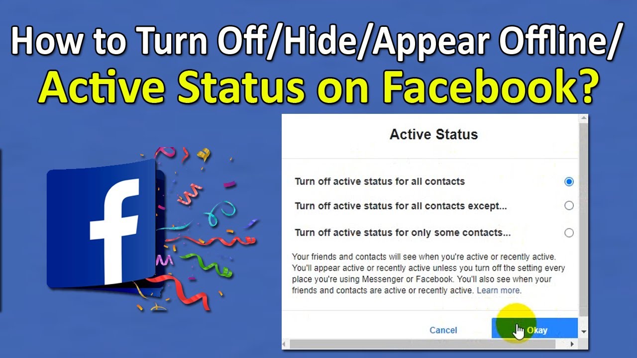 How to Appear Offline on Facebook | How to Off Active Status on ...