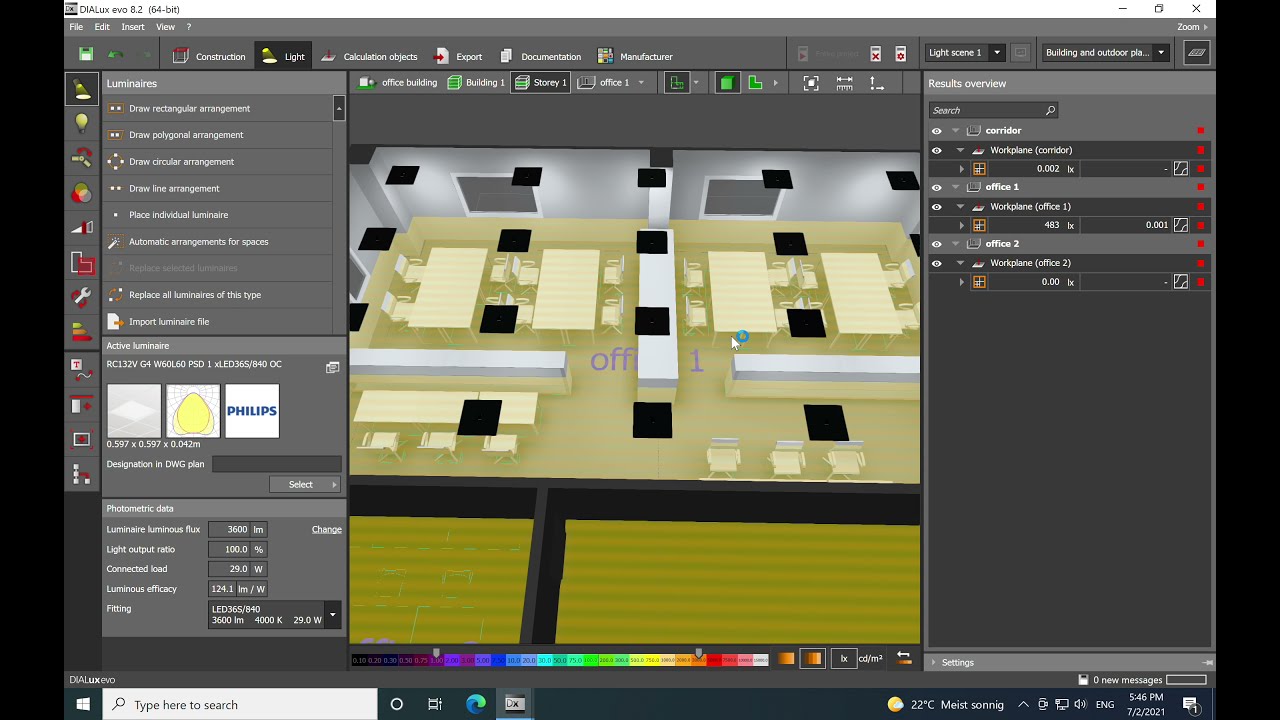 Dialux Lighting Calculation Tutorial | Shelly Lighting