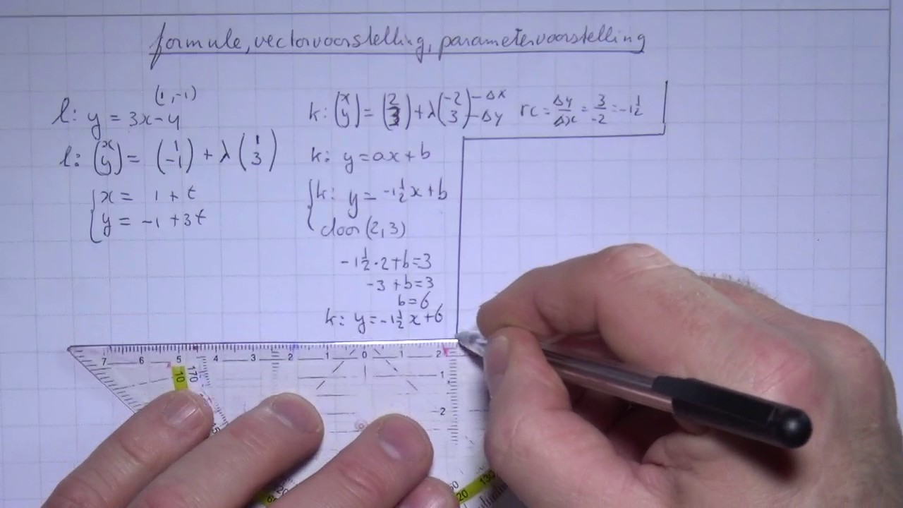 VWO5wisB_11_H10_3 Formule, vectorvoorstelling, parametervoorstelling ...