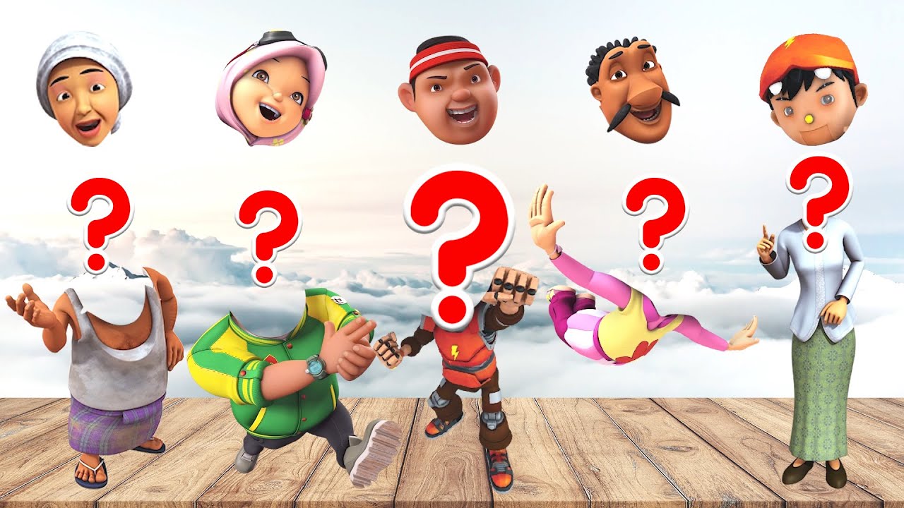 KELUARGA BOBOIBOY UPIN IPIN ADIT SOPO JARWO MENCOCOKAN KEPALA UNCLE ...