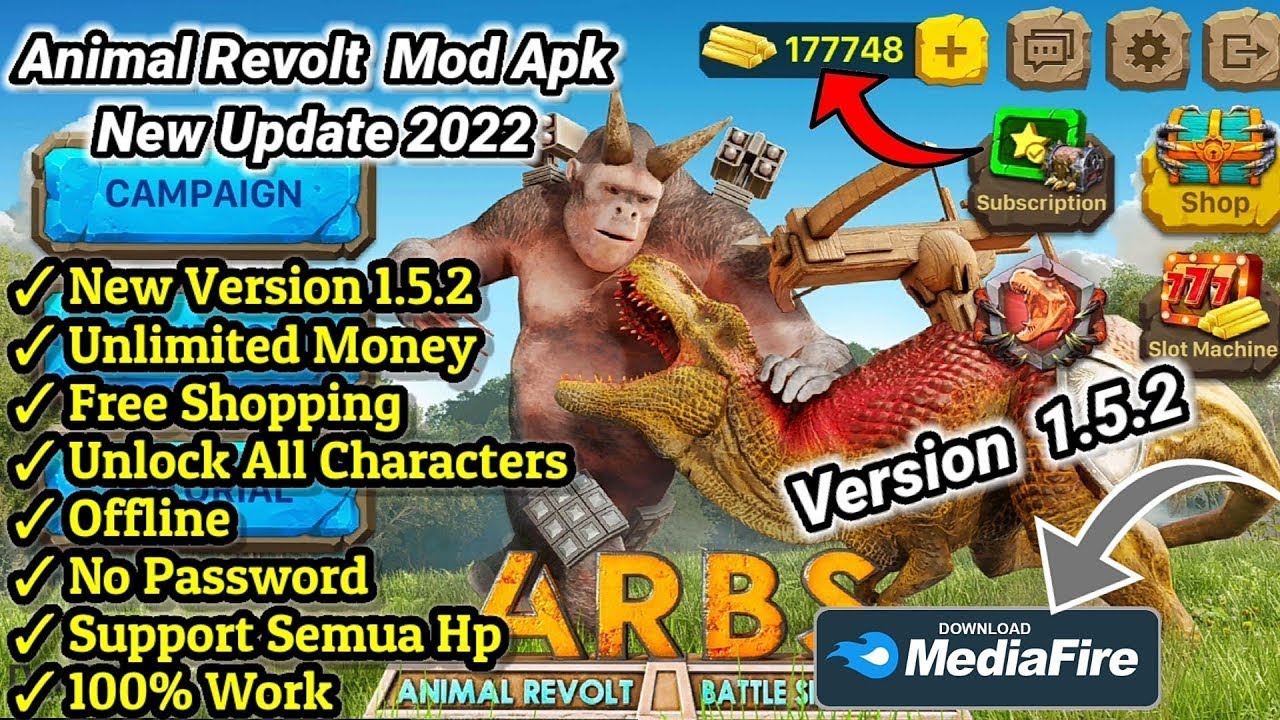 Animal Revolt Battle Simulator Mod 1.5.2 Terbaru 2022 - Unlimited Money ...