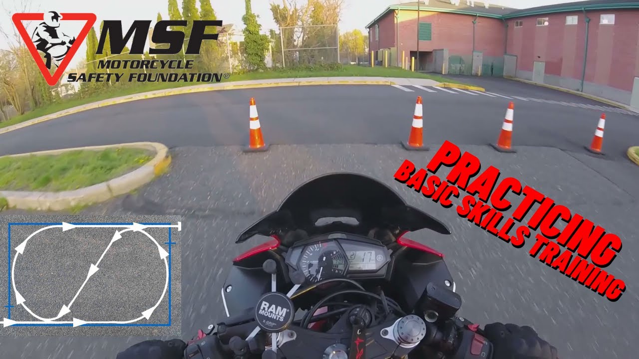 Practicing MSF Course Training Techniques for Beginner Motorcycle ...