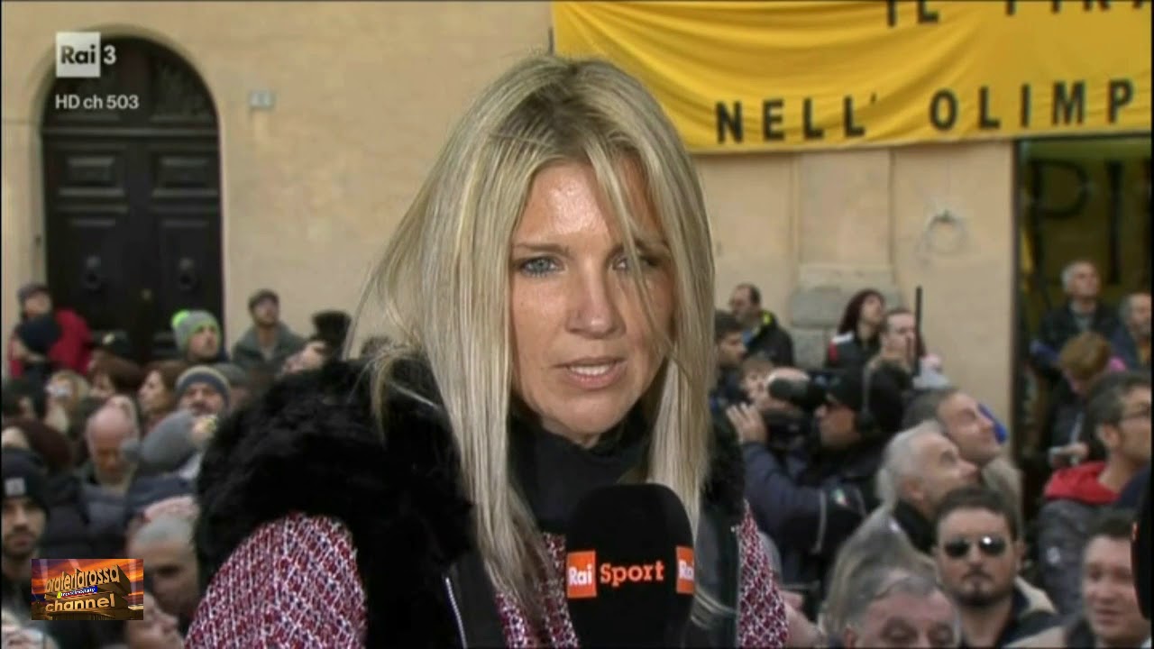 la moglie di scarponi ringrazia l'astana - YouTube