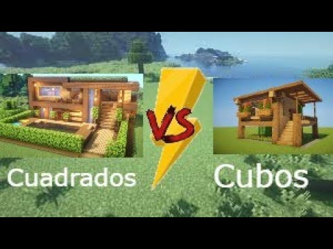 Casa de CUADRADOS vs Casa de CUBOS en Minecraft - YouTube