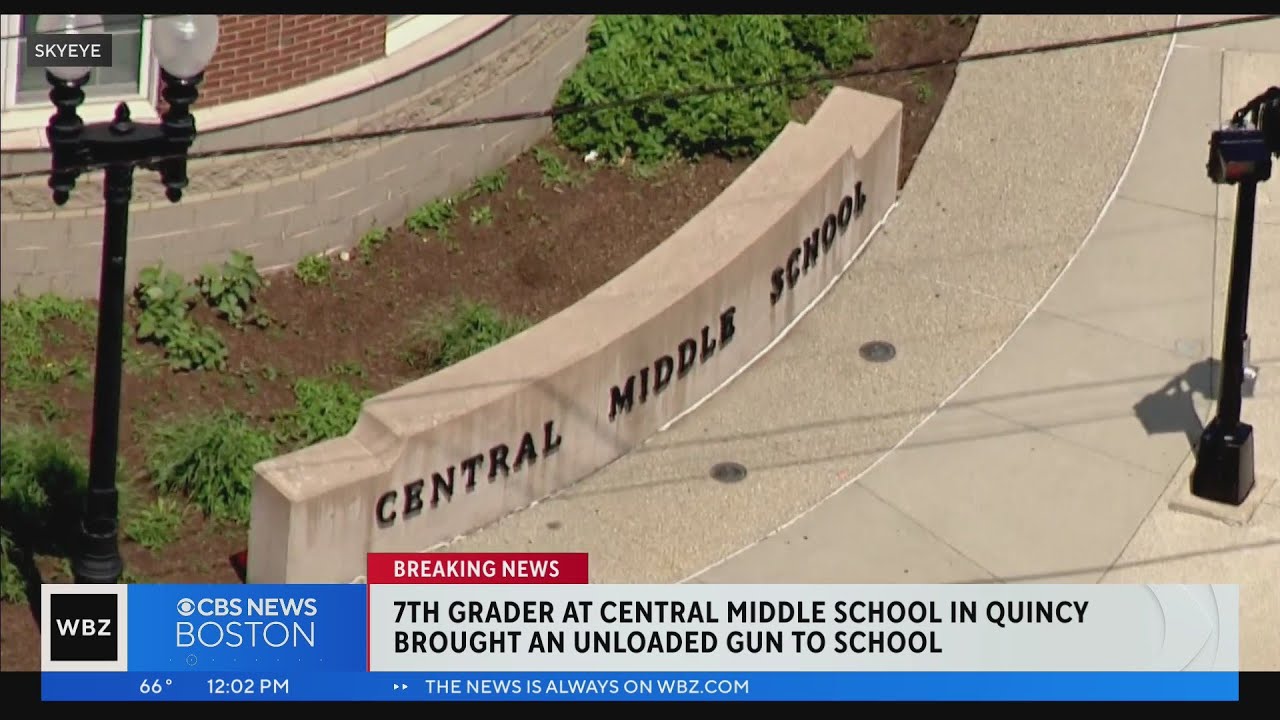 Quincy middle school student brings unloaded gun to school - YouTube