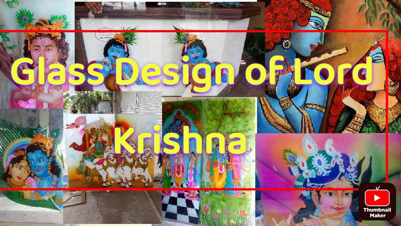 The glass Design of Lord Krishna #glassdesign #glassart - YouTube
