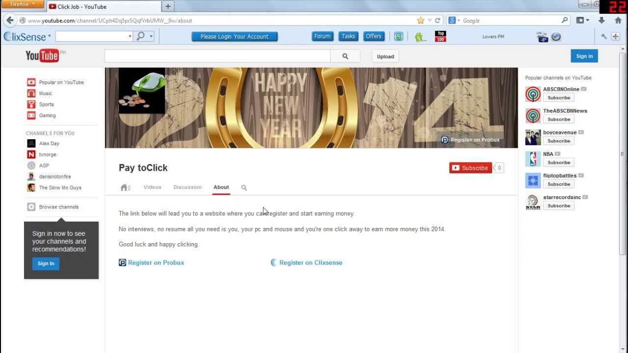 Online jobs- Paid to click Ad job (Probux) - YouTube
