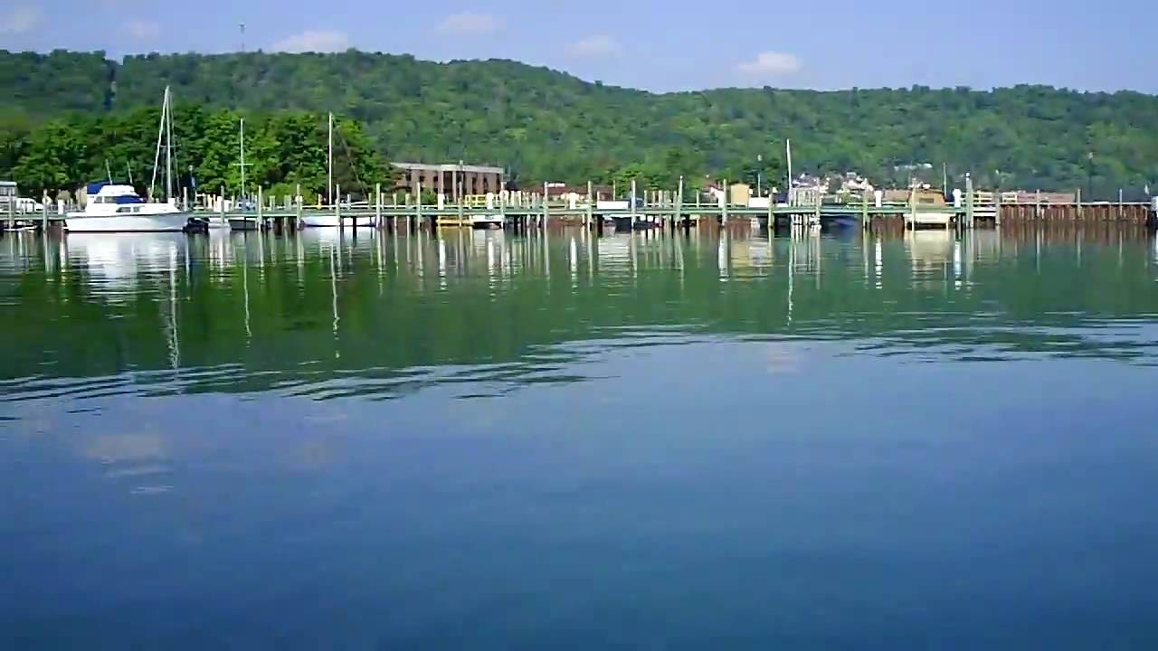 Cruising across Munising bay to the city docks where the Pictured Rocks ...