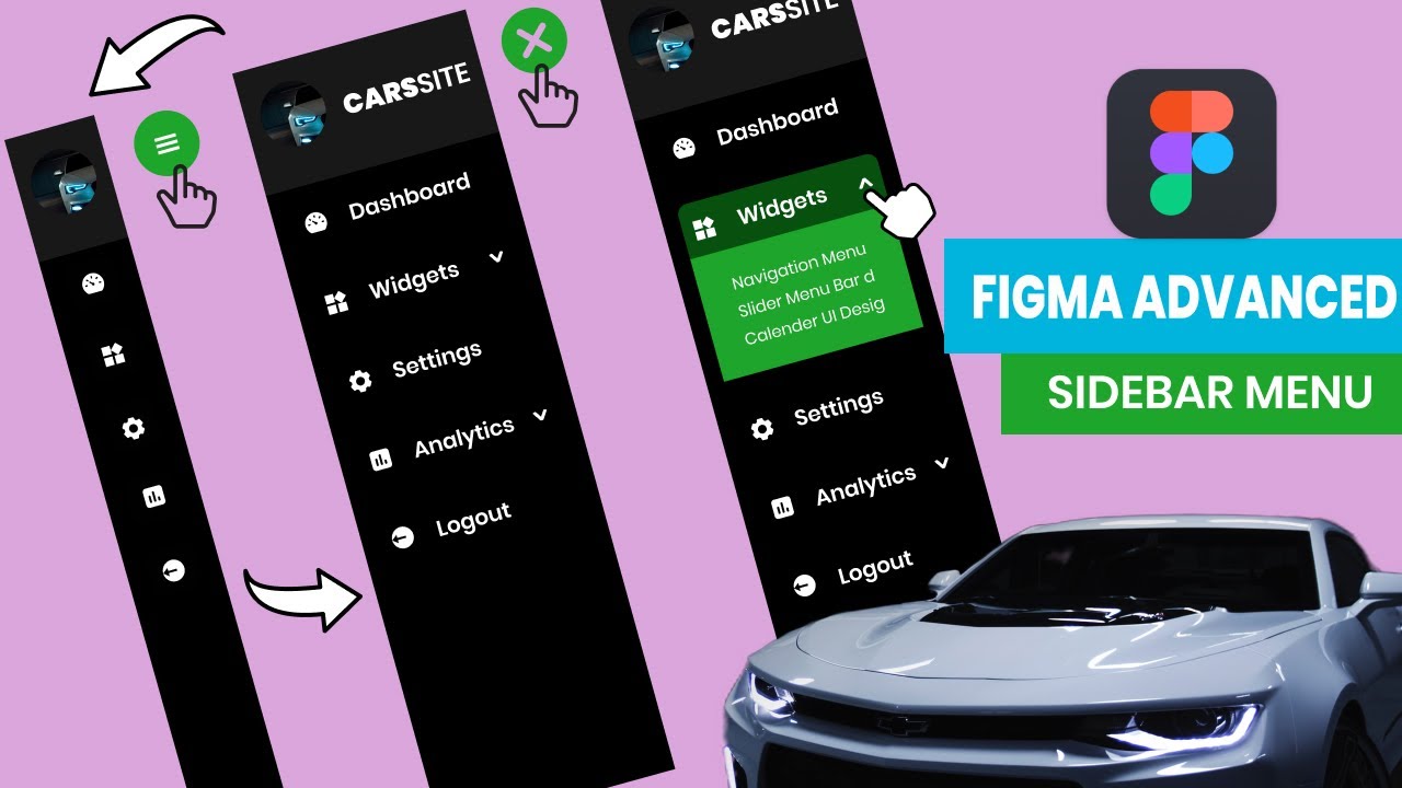 Advanced Sidebar Menu In Figma | 2023 - YouTube