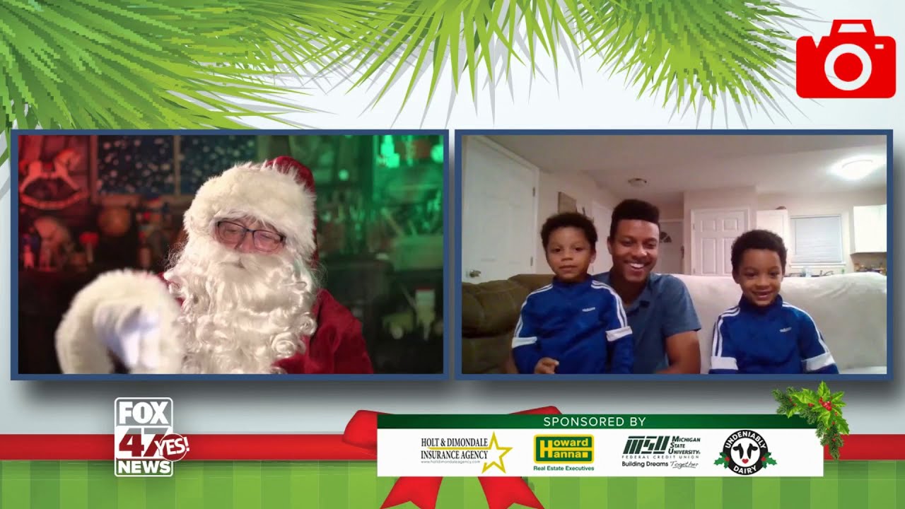 Virtual Visit With Santa - Malachi, Levi & Eliana - YouTube