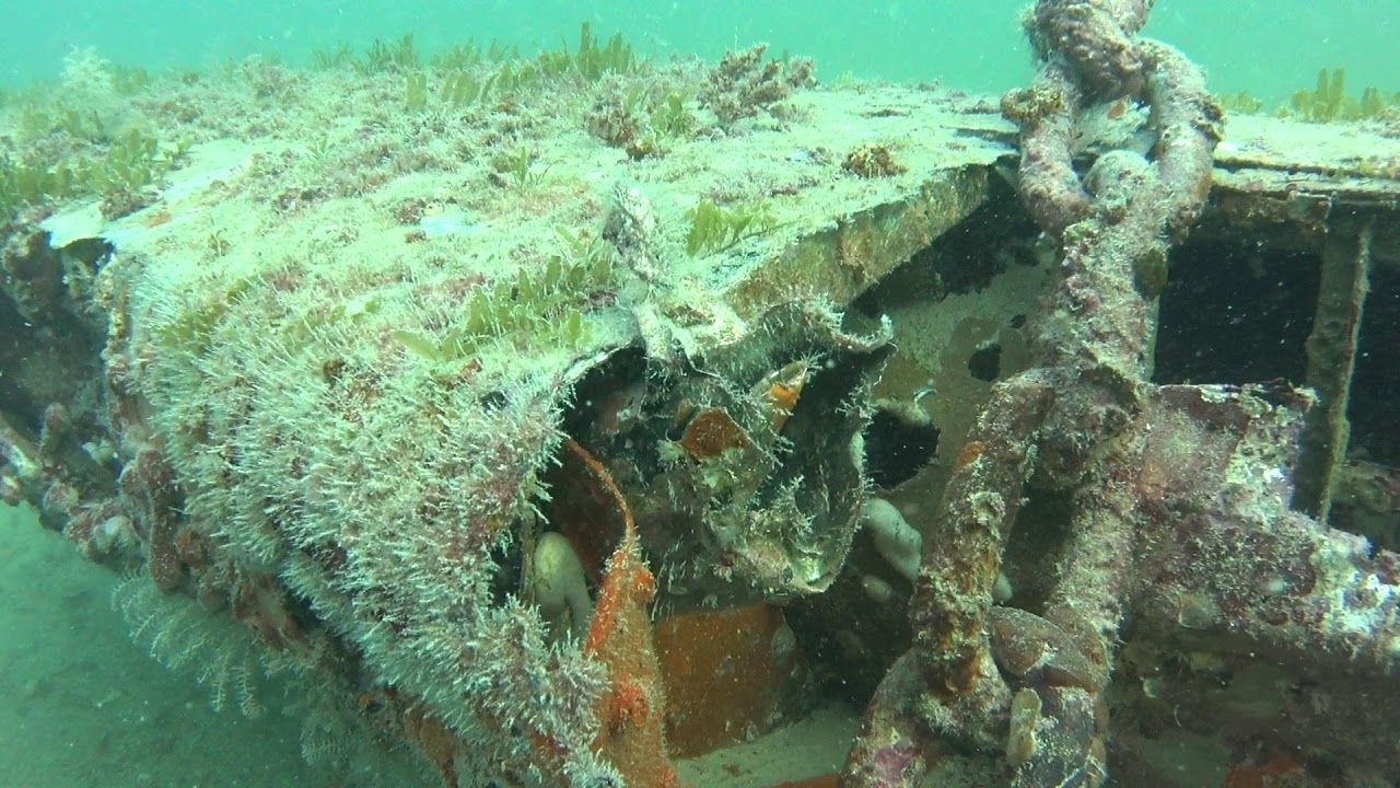 Veterans' Reef / Airplane Barge - YouTube