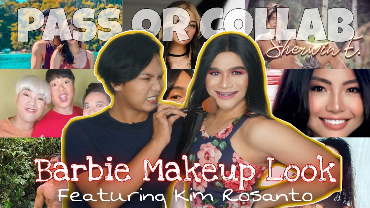 Barbie Makeup Look featuring Kim Rosanto/ Pass or Collab/ Borongan Vloggers - YouTube