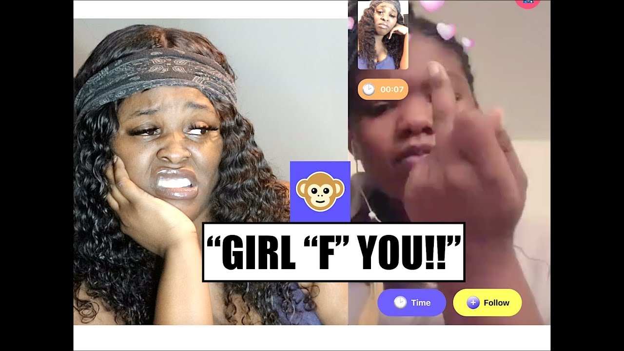 GIVING GIRLS STANK FACE ON MONKEY APP - YouTube