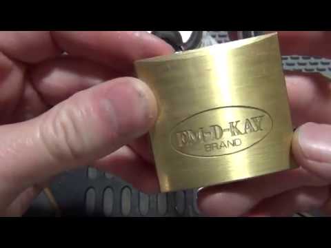 (199) Em D Kay Brass Padlock Single Pin Picked - YouTube