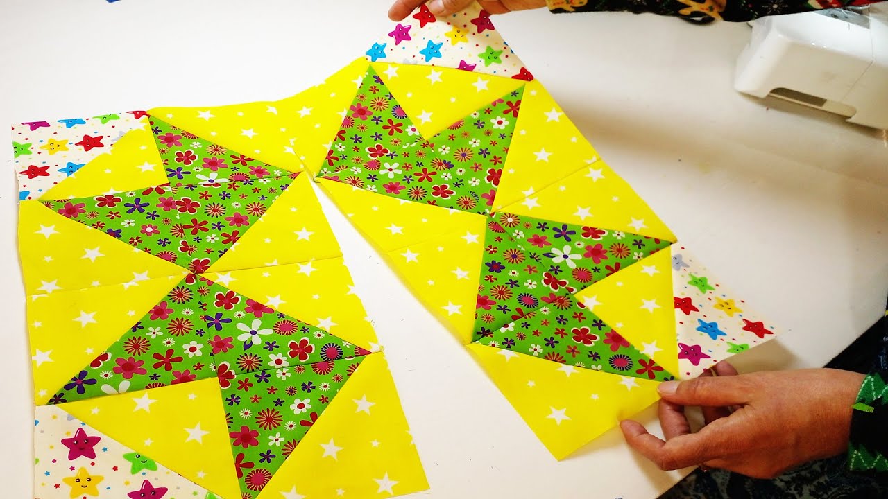 Super Easy Sewing Idea ! Beautiful block with fabric scraps - YouTube