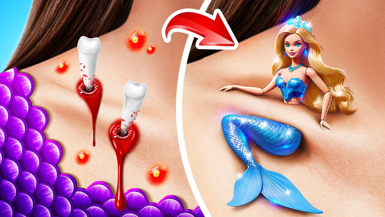 Crazy Mermaid Makeover! Amazing Beauty Makeover Hacks and Gadgets - YouTube