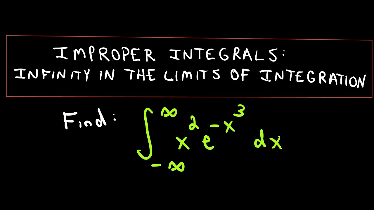 Improper Integral - Infinity in Upper and Lower Limits - YouTube
