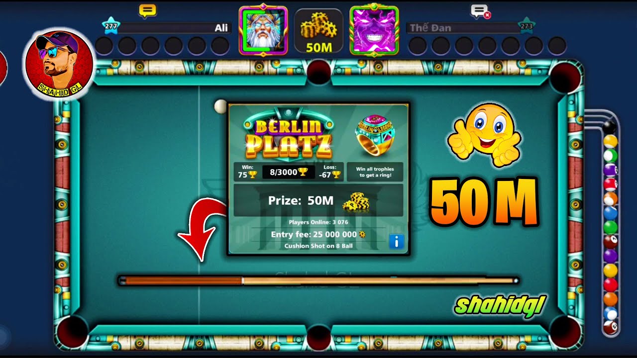 Berlin 50M How to Win Fast - 8 Ball Pool Strategy | Using Beginners Cue ...