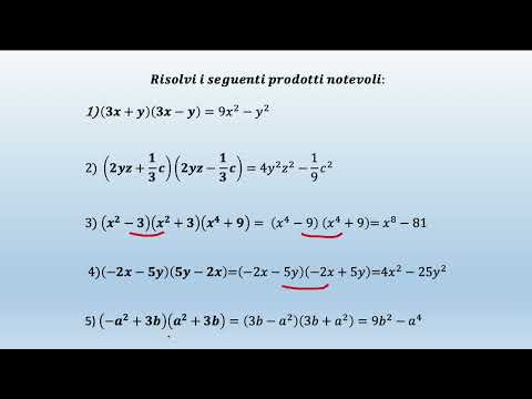 I prodotti notevoli #matematica #algebra #scuolamedia - YouTube
