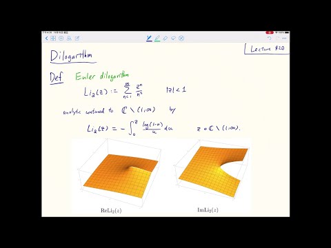 #20. Classical Dilogarithm Function (Introduction to Cluster Algebra) - YouTube