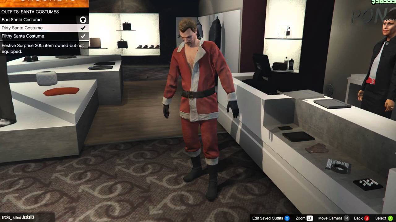 [GTA 5] How to get the free Santa Outfit - YouTube