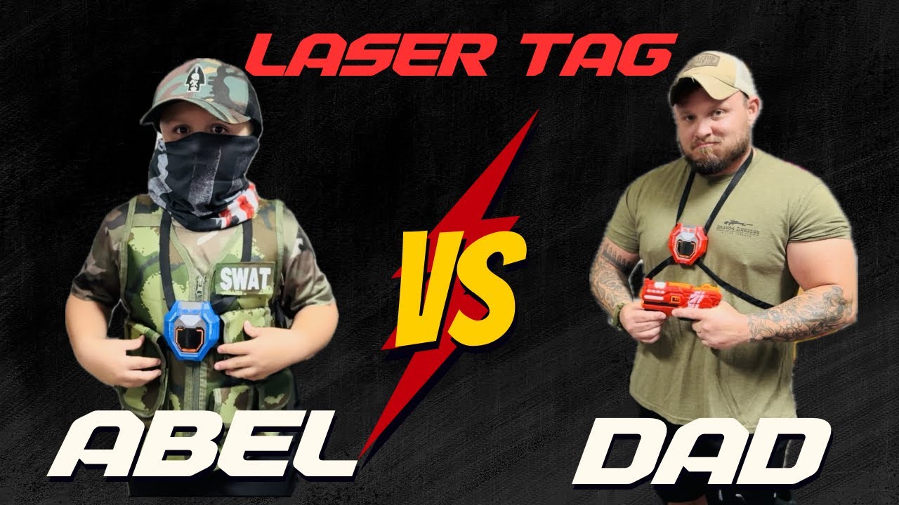 Epic Dad vs Son Laser Tag battle - YouTube