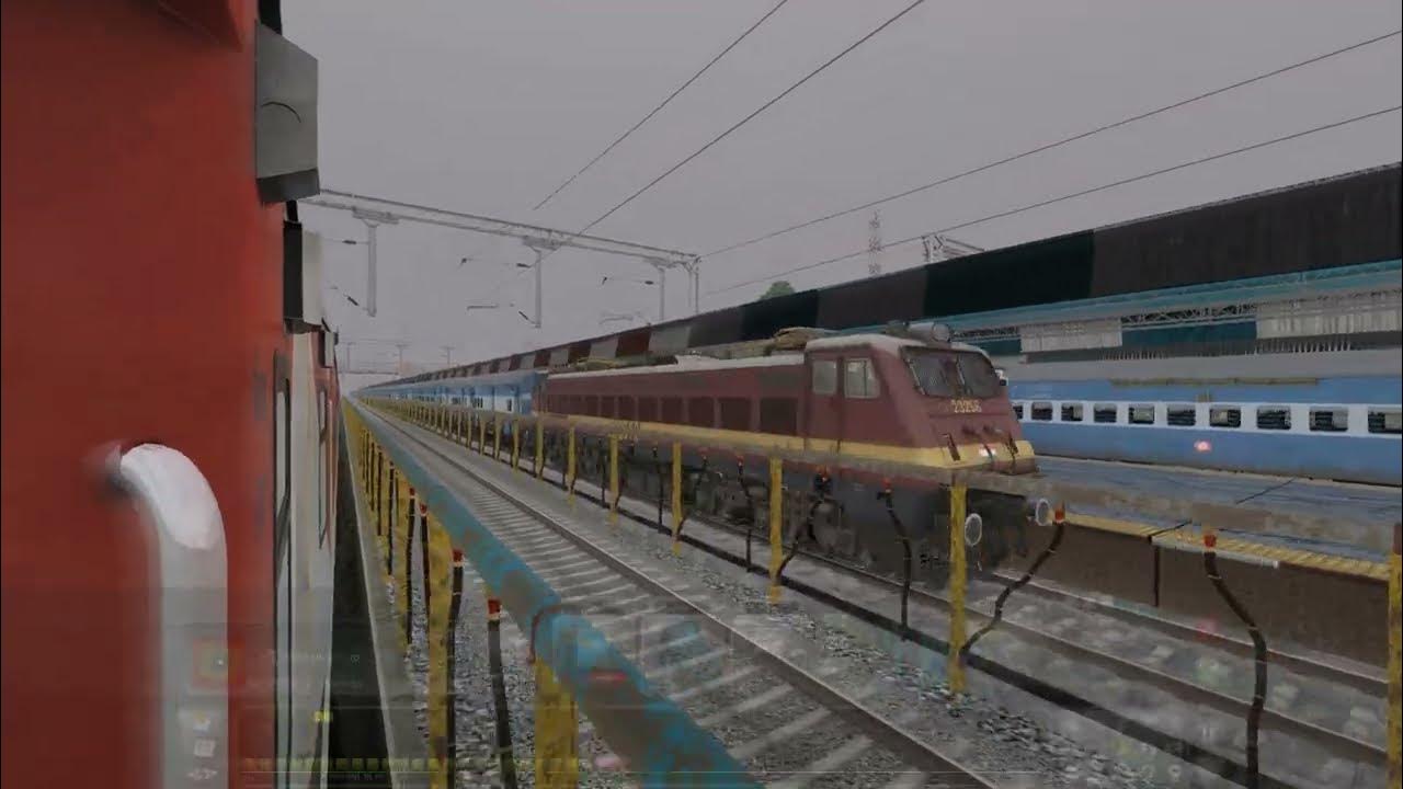 Indian Train Simulator - LHB VS ICF Parallel arrival at Satna Junction - YouTube