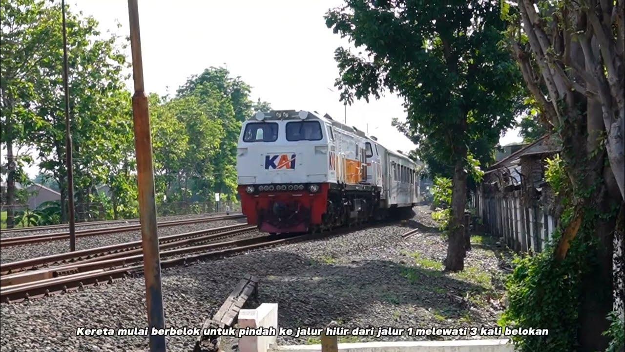 Momen Kereta Api Kamandaka Berkelok-kelok Melewati Wesel - YouTube
