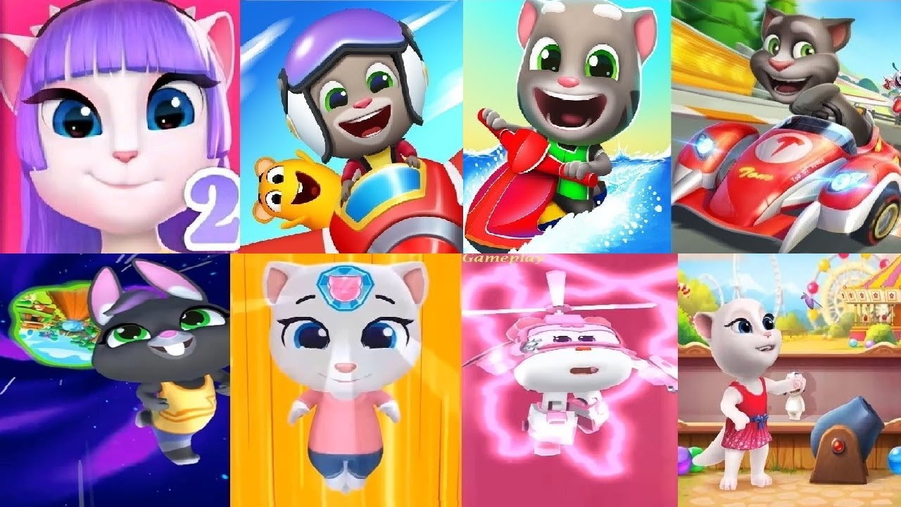 My Talking Angela 2 VS Tom Karting Jetski 2 Sky RUN TOM GOLD RUN 2 Hero ...