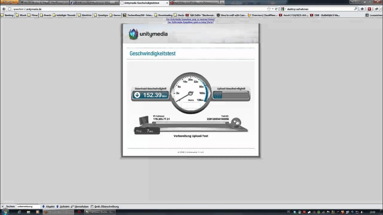Unitymedia Speedtest @150k - YouTube