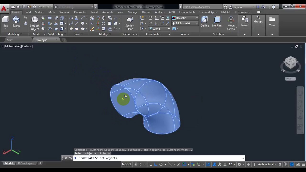 AutoCAD tutorial - how to make elbow - YouTube