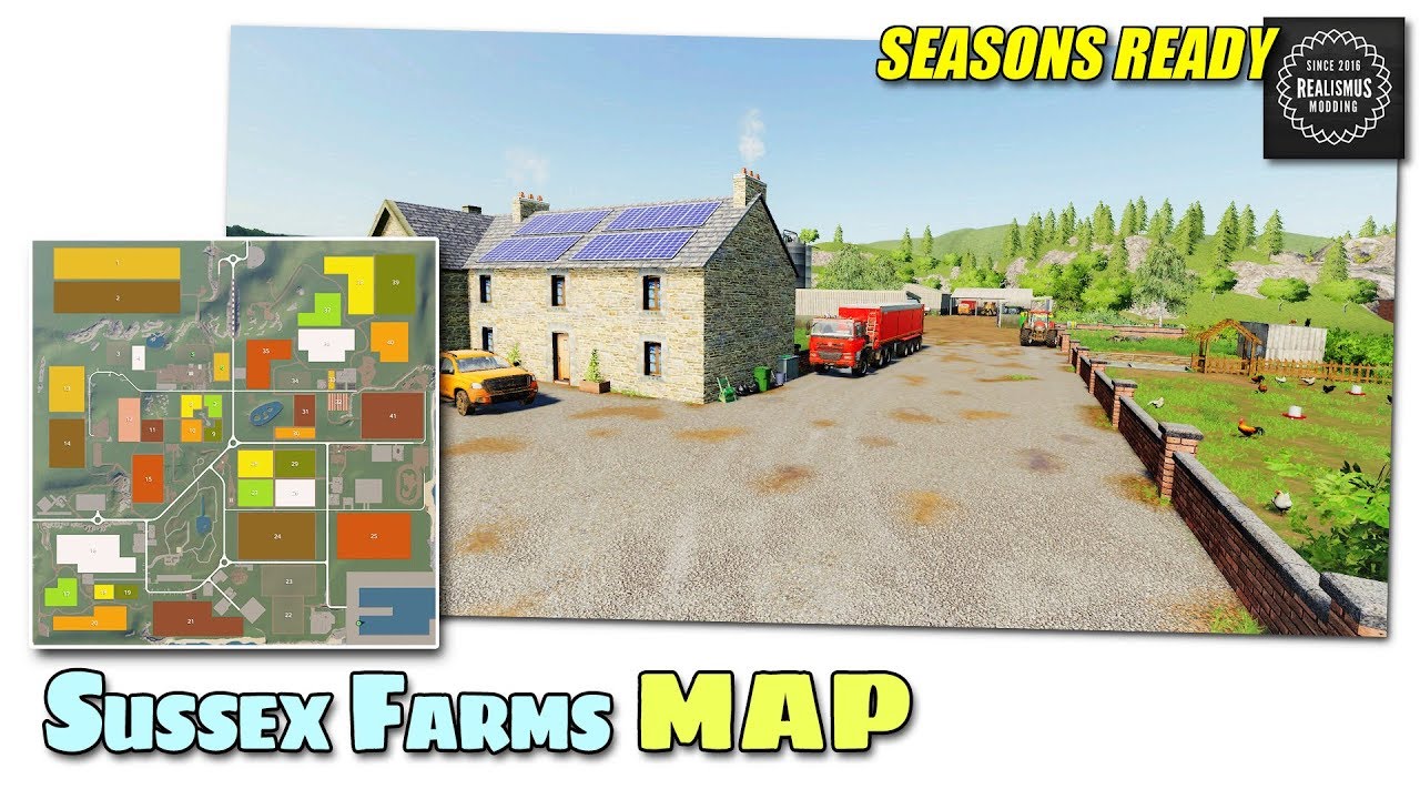 FS19 | Sussex Farms MAP - review - YouTube
