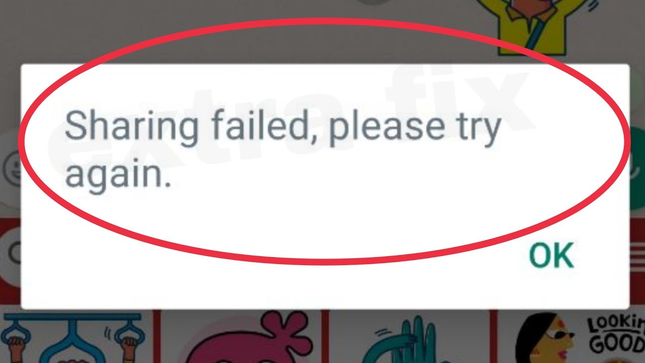 WhatsApp Fix Sharing failed, please try again Problem Solve - YouTube