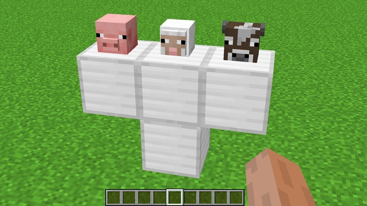 i spawn cow sheep pig golem minecraft ? - YouTube