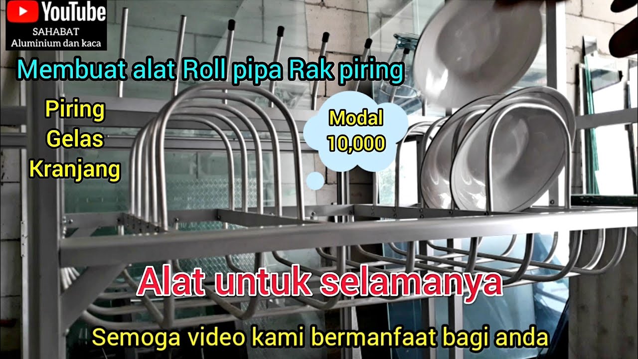 membuat sendiri alat Roll pipa Rak piring - YouTube