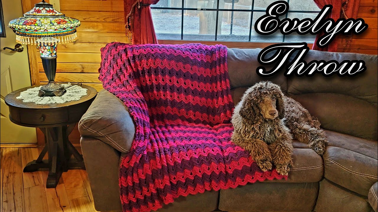 Crochet Beautiful Vintage Ripple Throw Tutorial / Evelyn Throw - YouTube