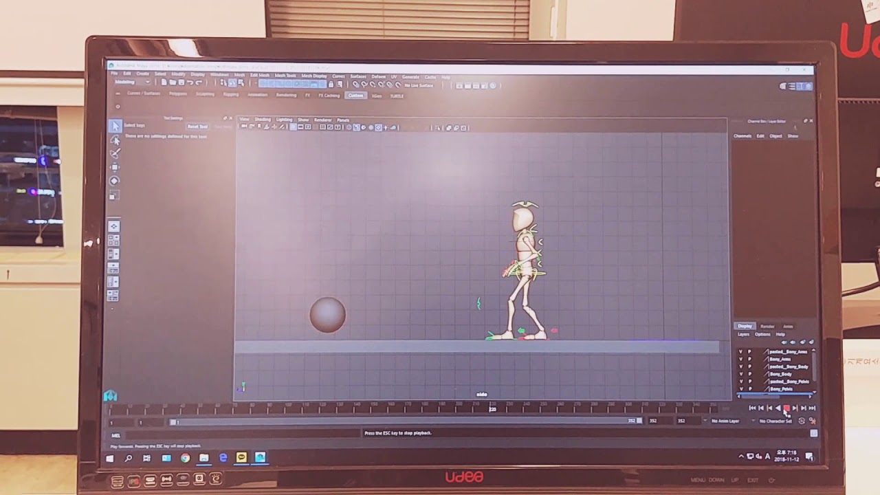 [Maya] Animating A Character Dodging the ball - YouTube