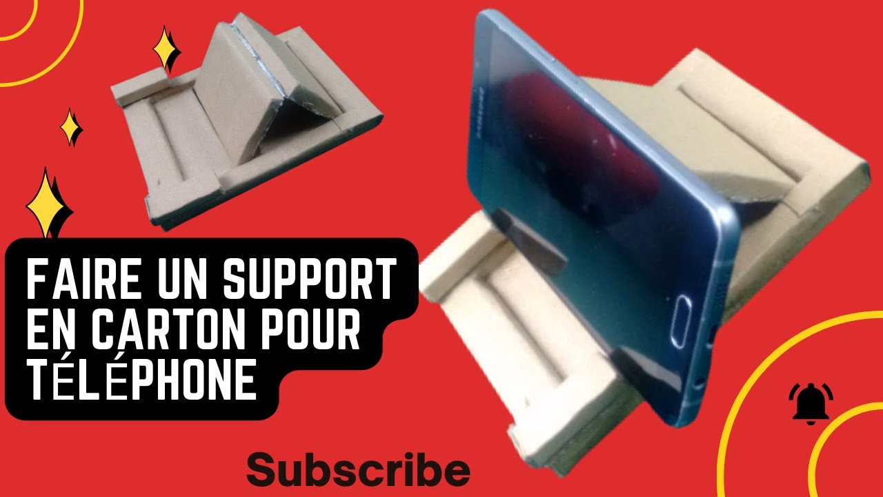 comment Faire un support en carton (gratuit) pour téléphone📱/How to ...