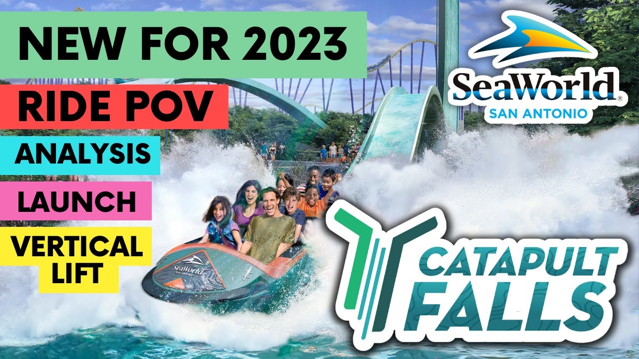 SeaWorld San Antonio NEW RIDE for 2023 Catapult Falls | POV, Ride ...