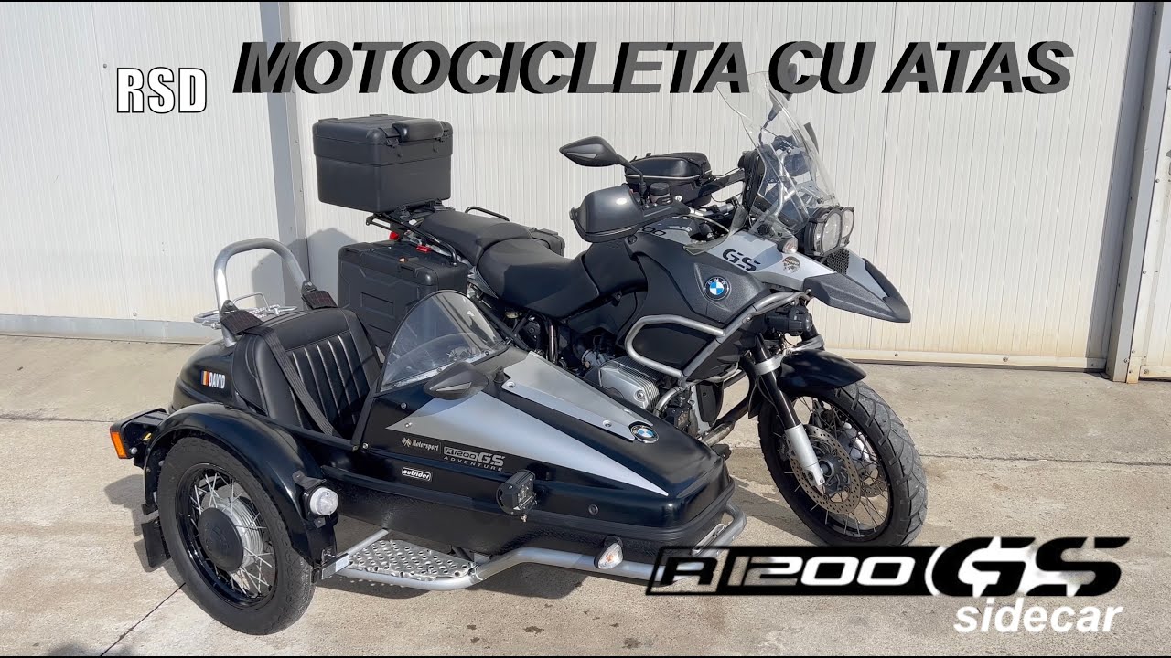 BMW R1200 GS Sidecar motocicleta cu atas - YouTube