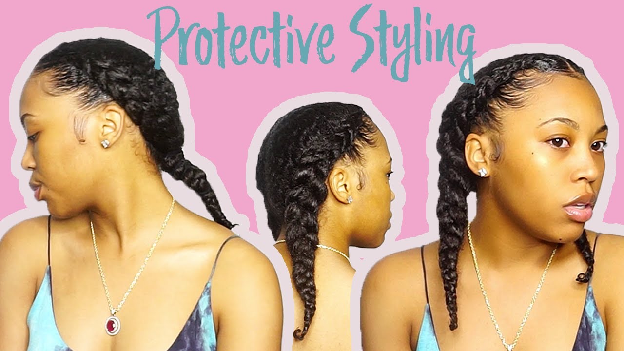 Quick Braiding Style on Natural Hair // No Extensions | my routine pt ...