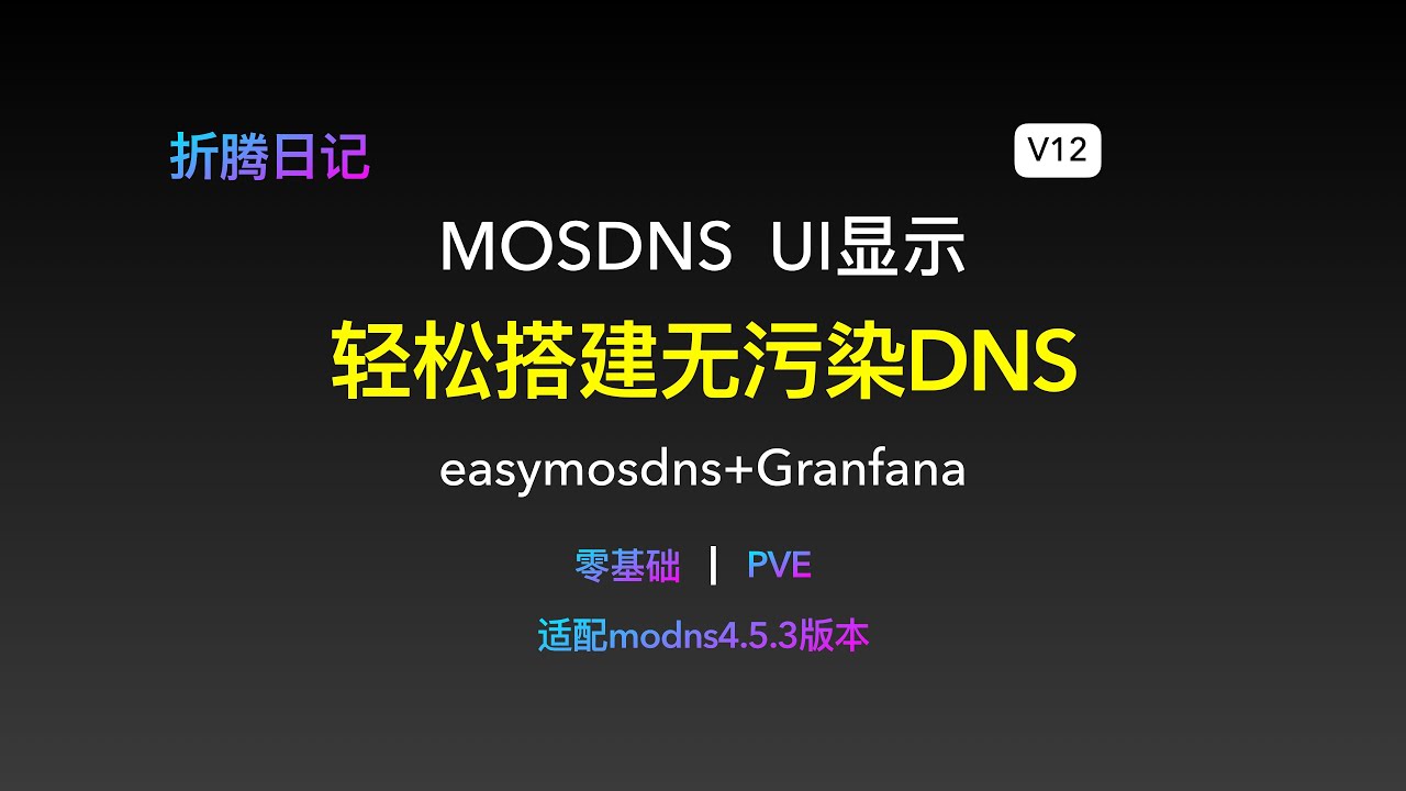 抛弃adguardhome，快速利用mosdns无污染dns服务器，及ui显示界面 - YouTube