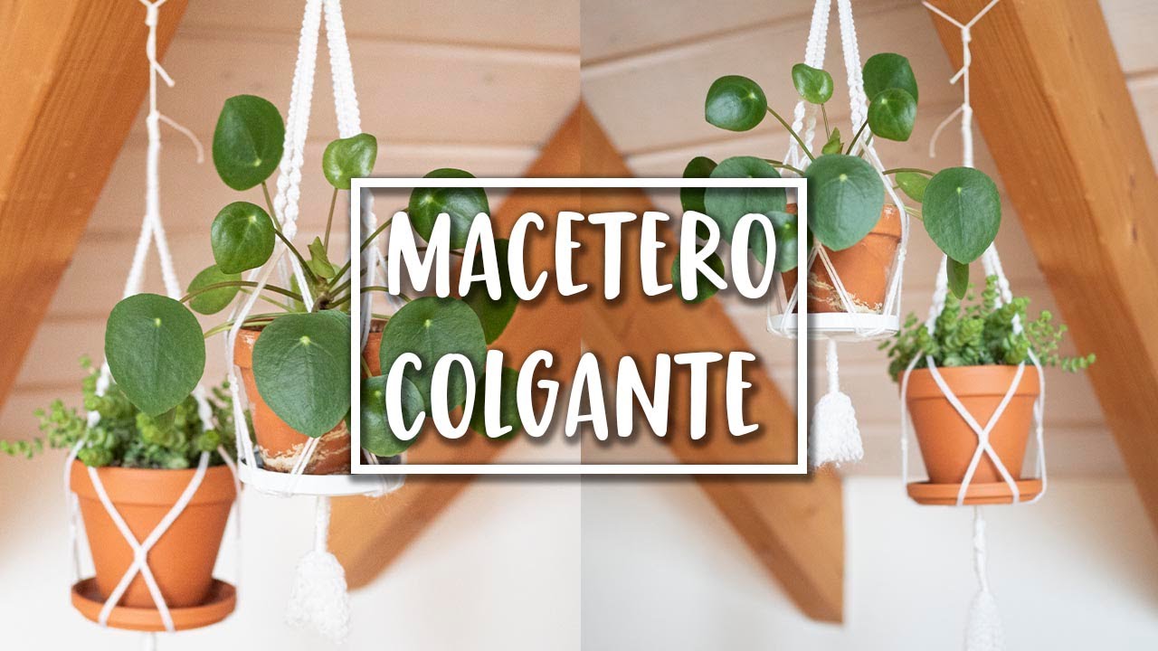 Macetero colgante de macramé [TUTORIAL] - YouTube