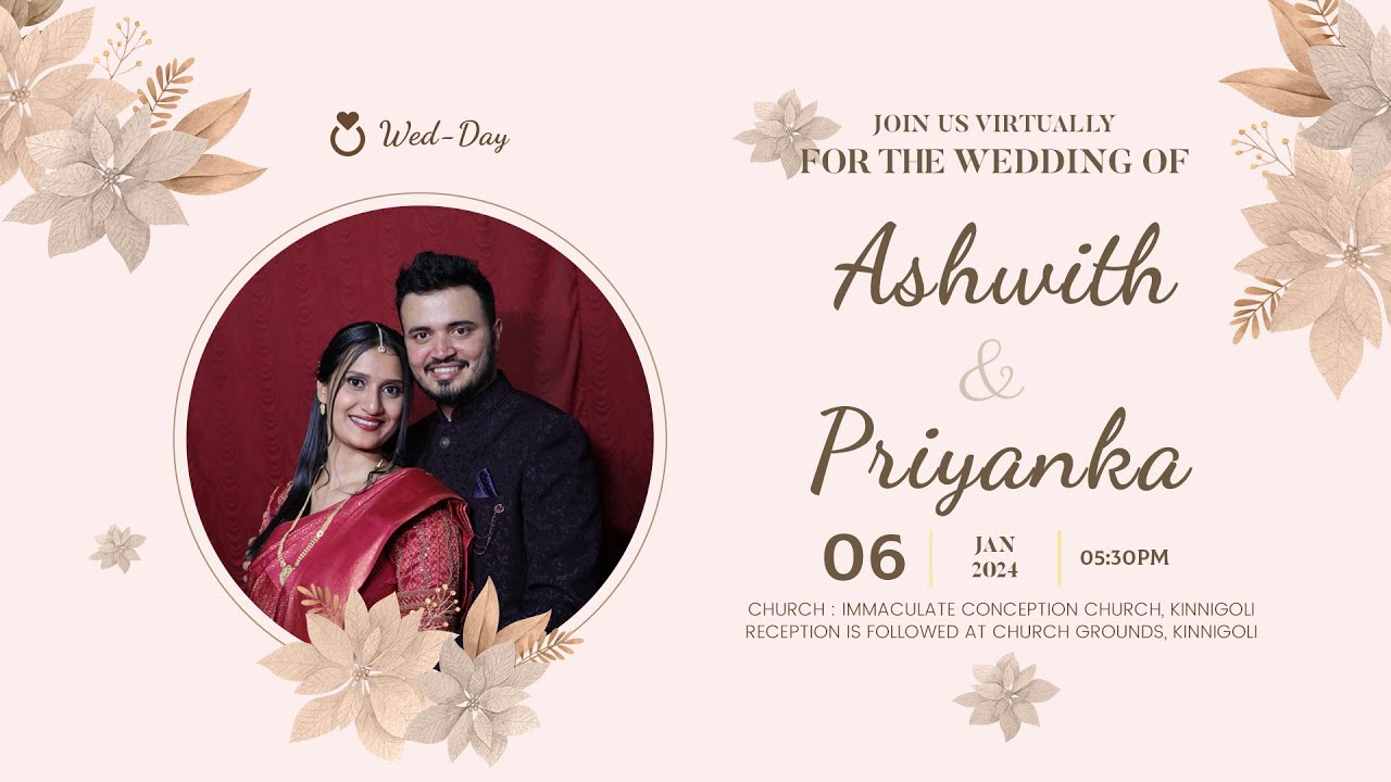 ASHWITH & PRIYANKA || WEDDING LIVE STREAMING || 06 TH JANUARY 2024 ...